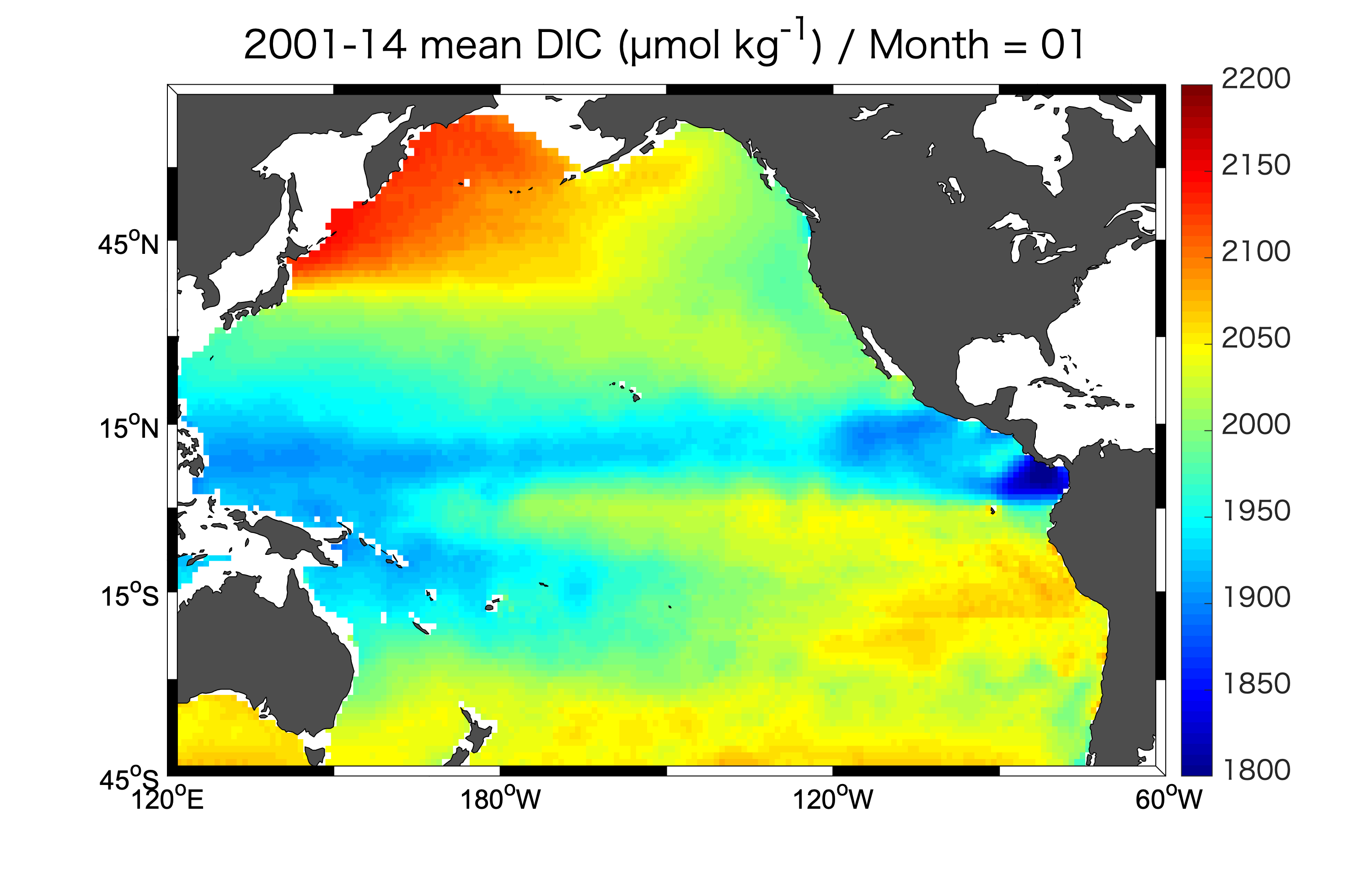 SOOP Gridded Products: DIC (Pacific Ocean)